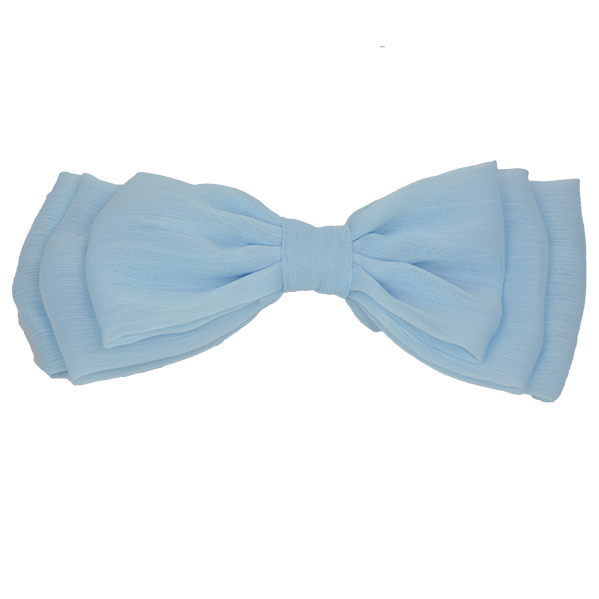 Mollie - Ice Blue Chiffon Bow – Ruby Willow UK